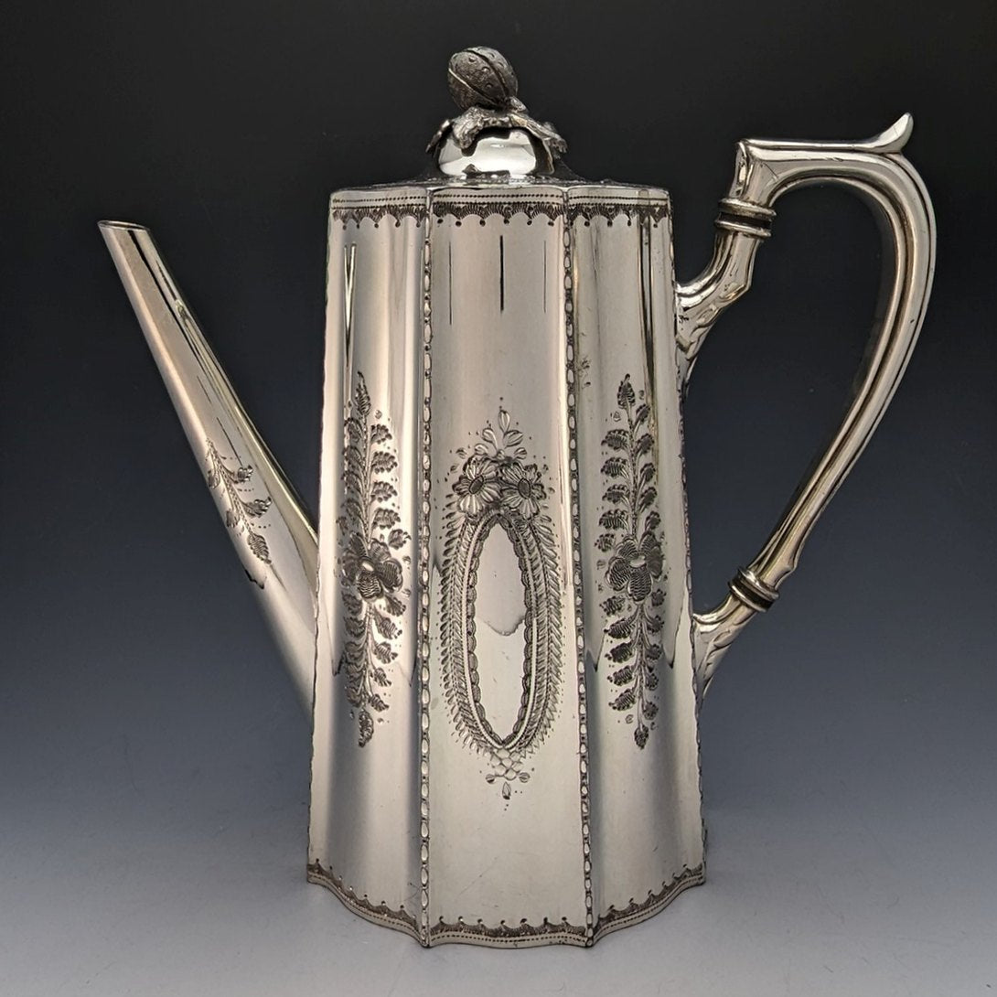 Circa 1890 British Antique Silver Plated Coffee Pot Benjamin Grayson ...