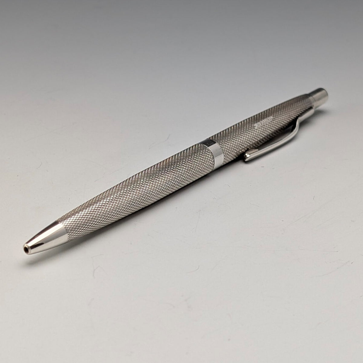 1981 British vintage sterling silver ballpoint pen William Manton ...